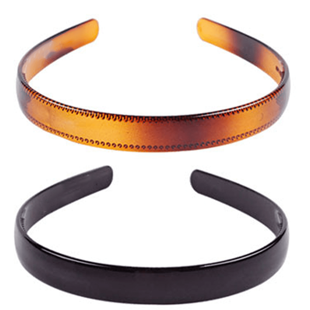 Set of 2 Black Plastic Sharks Tooth Hair Comb Headband - Walmart.com