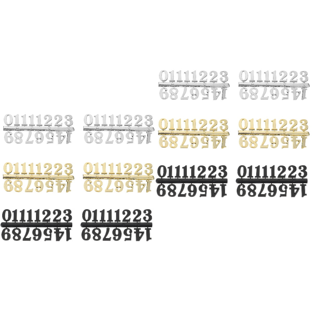 Set of 2 Black Wall Clock Number Card Numbers for Watch Inserts ...