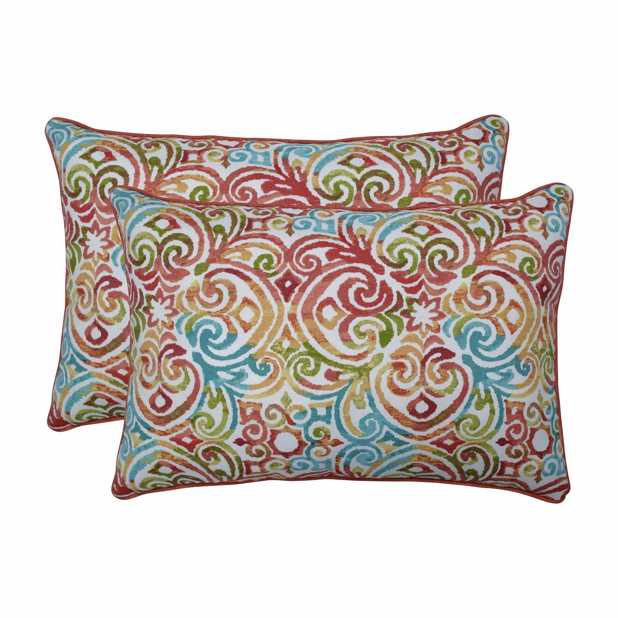 Set of 2 Blue Over-sized Rectangular Throw Pillows 24.5" - Walmart.com