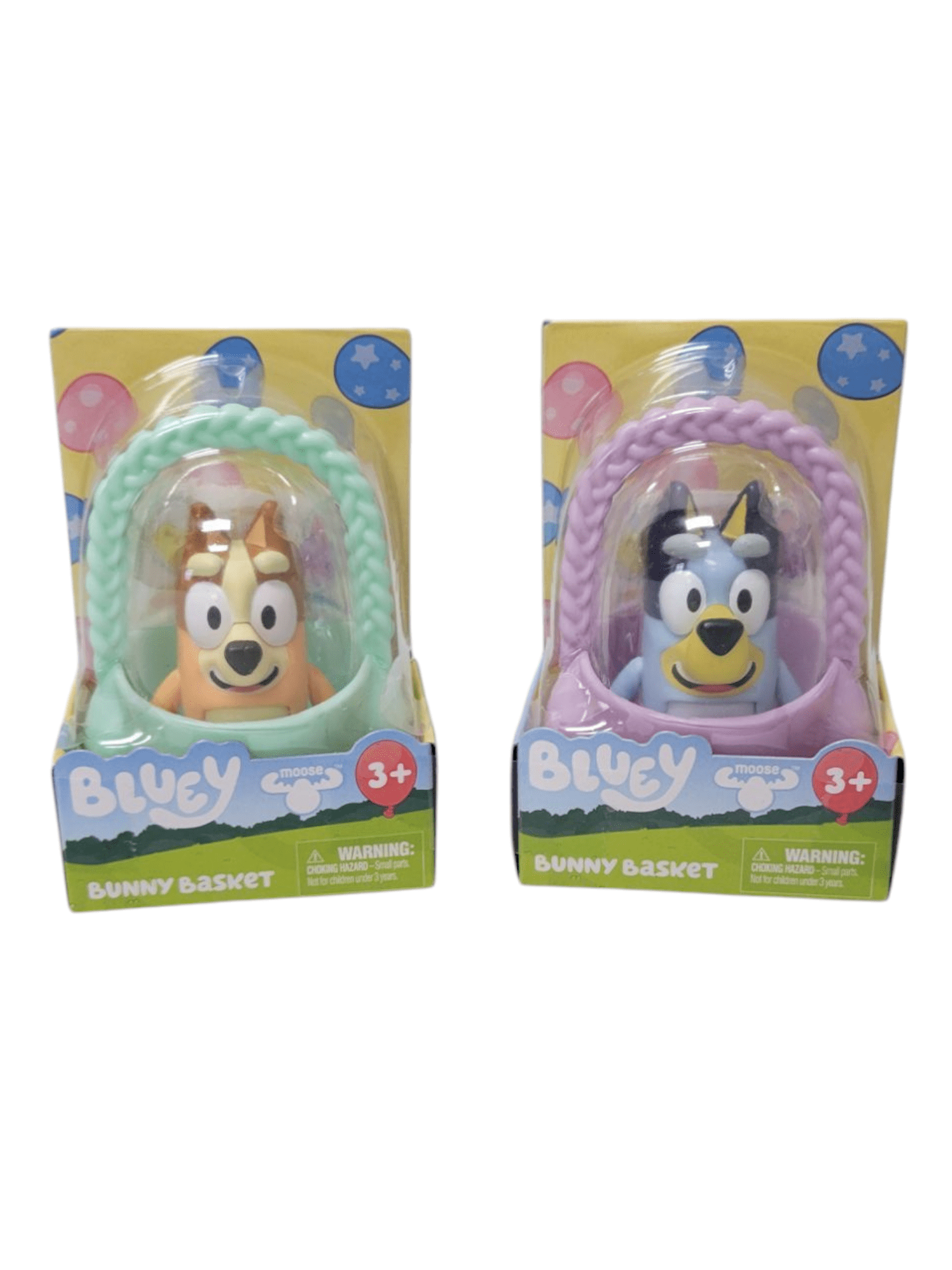 Set of 2 Bluey Bunny Basket Set Bingo in Green Basket and Bluey in ...
