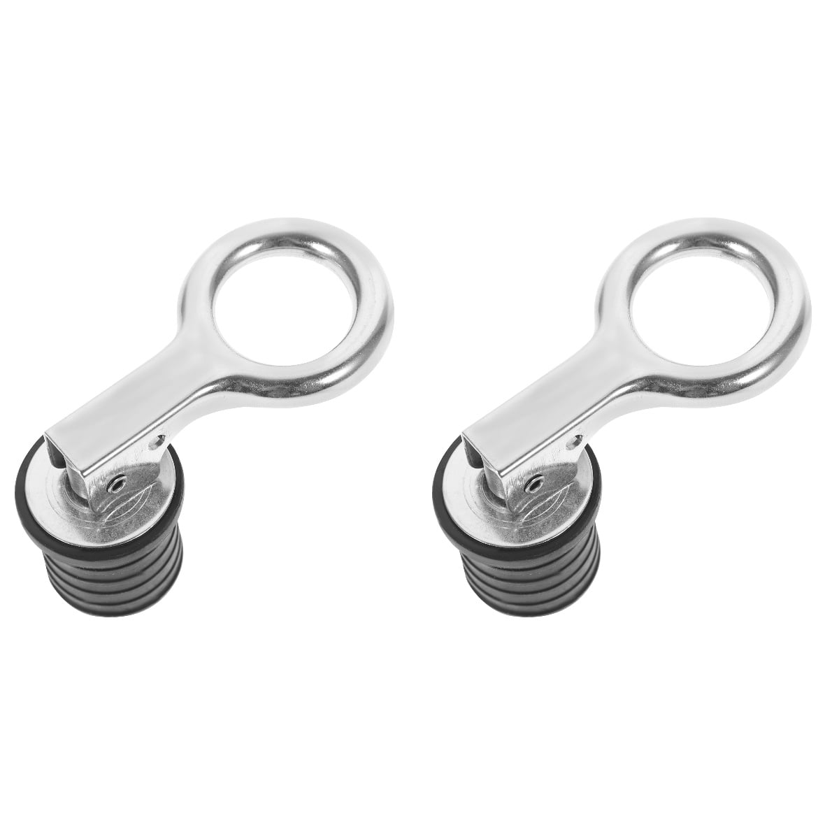 Set of 2 Boat Drain Plug Snap Handle Canoe Scupper Stopper Kayak Marine ...