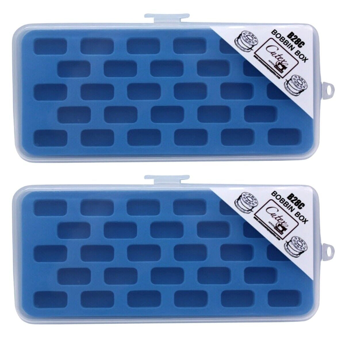 Set of 2 Bobbin Holder Storage Organizers - Each Box Holds 28 Bobbins ...
