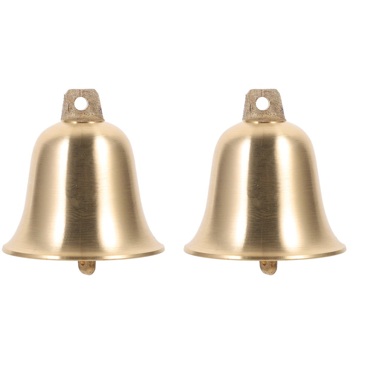 Set of 2 Brass Bell Christmas Wreath Decorative Bells DIY Metal Trim ...