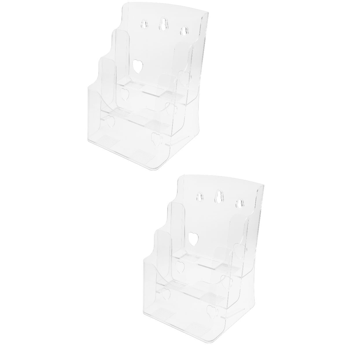 Set of 2 Brochure Holder Wall Mount Greeting Card Display Stand Shelf ...