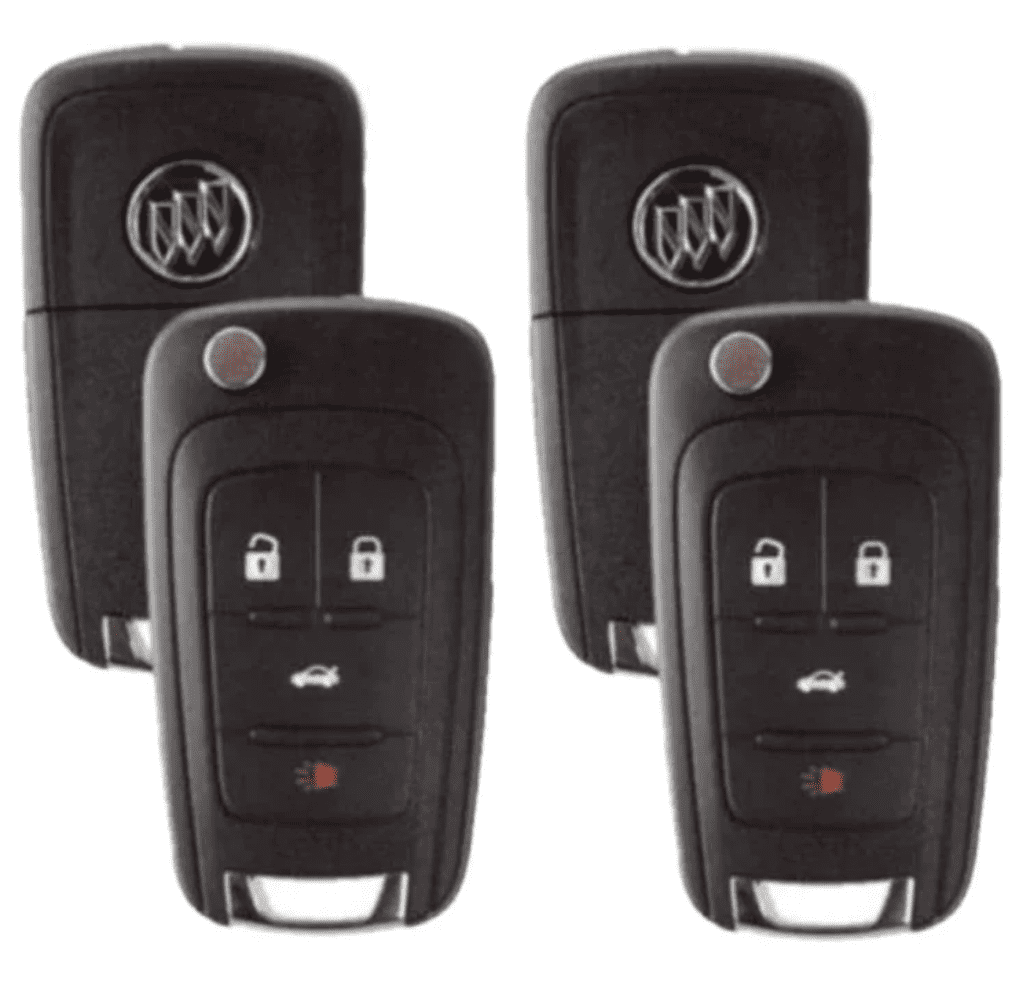 Set of 2 Buick 2010-2016 4 button Remote Flip Key VLS - Walmart.com