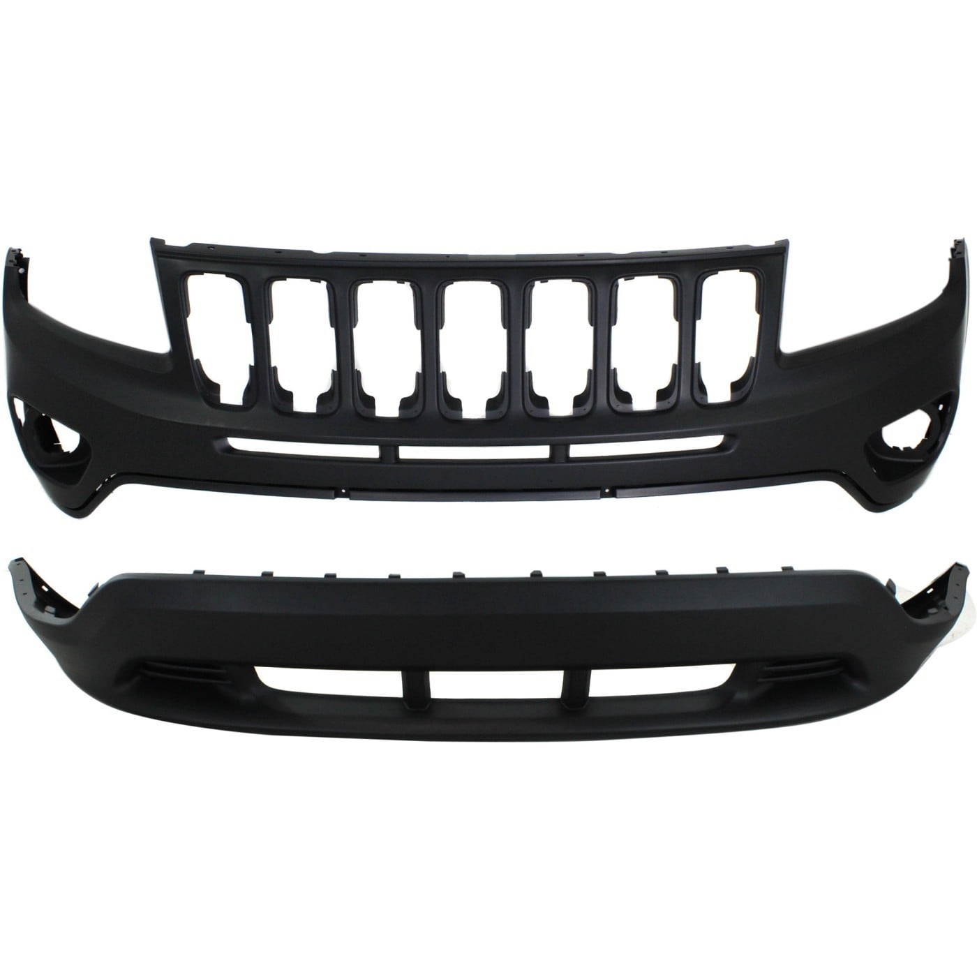 Set of 2 Bumper Covers Facias Front Upper for Jeep for Compass 2011-2017 Pair - Primed Upper ...