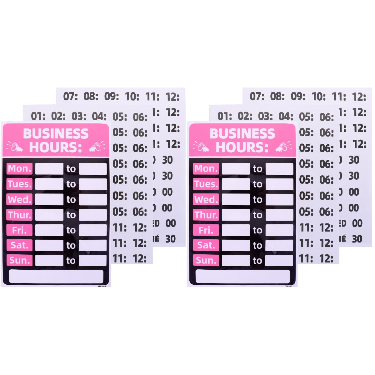 Set of 2 Business Sign Sticker Digital Signage Stickers Neon Light ...