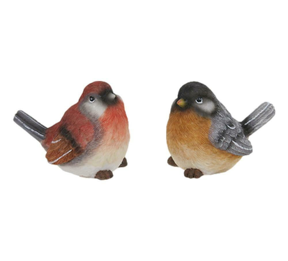 Set of 2 COLORFUL BIRDS 3" Indoor/Outdoor Resin Figurines by Slifka ...