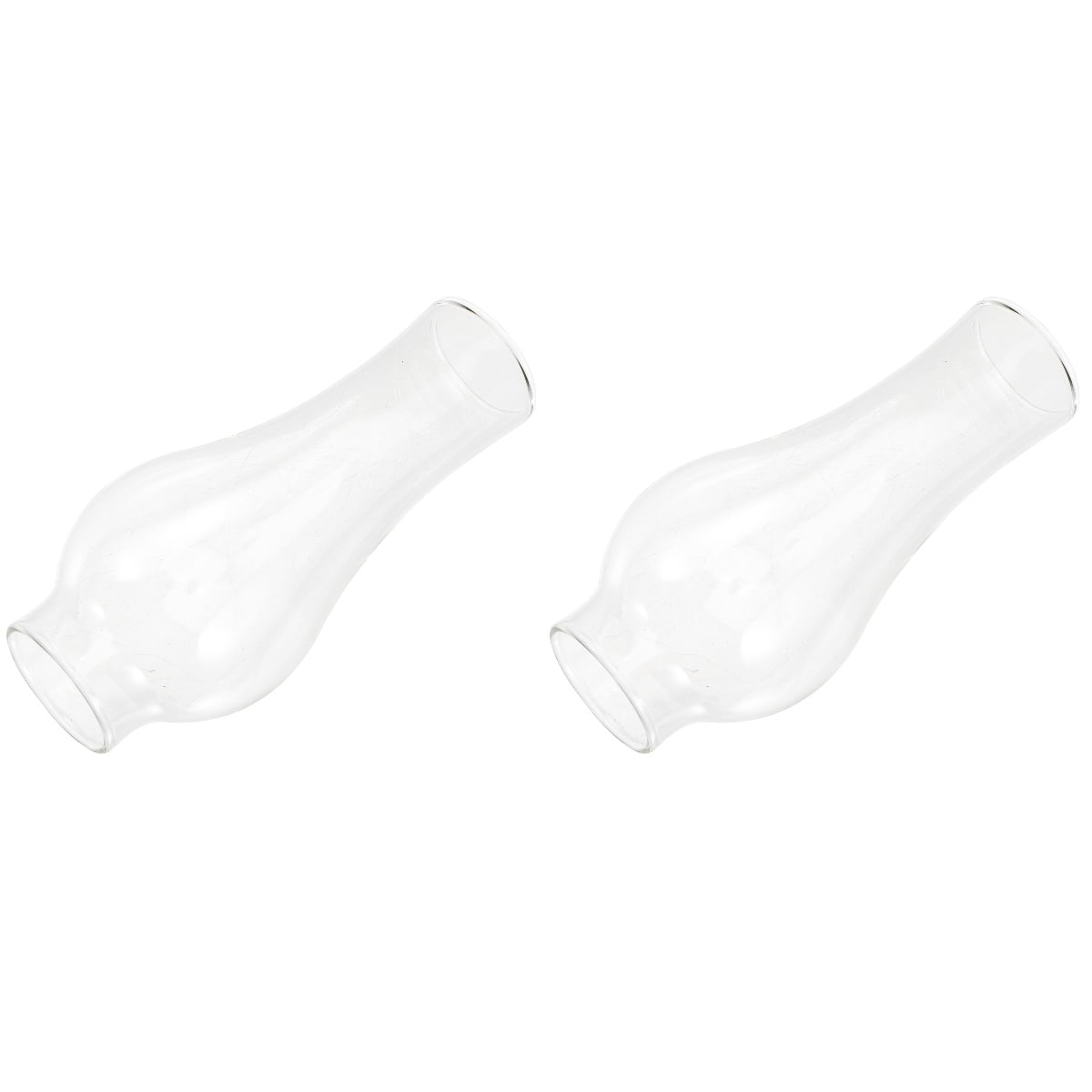Set of 2 Camping Gas Lampshade Candle Kerosene Lamp Glass Chimney ...