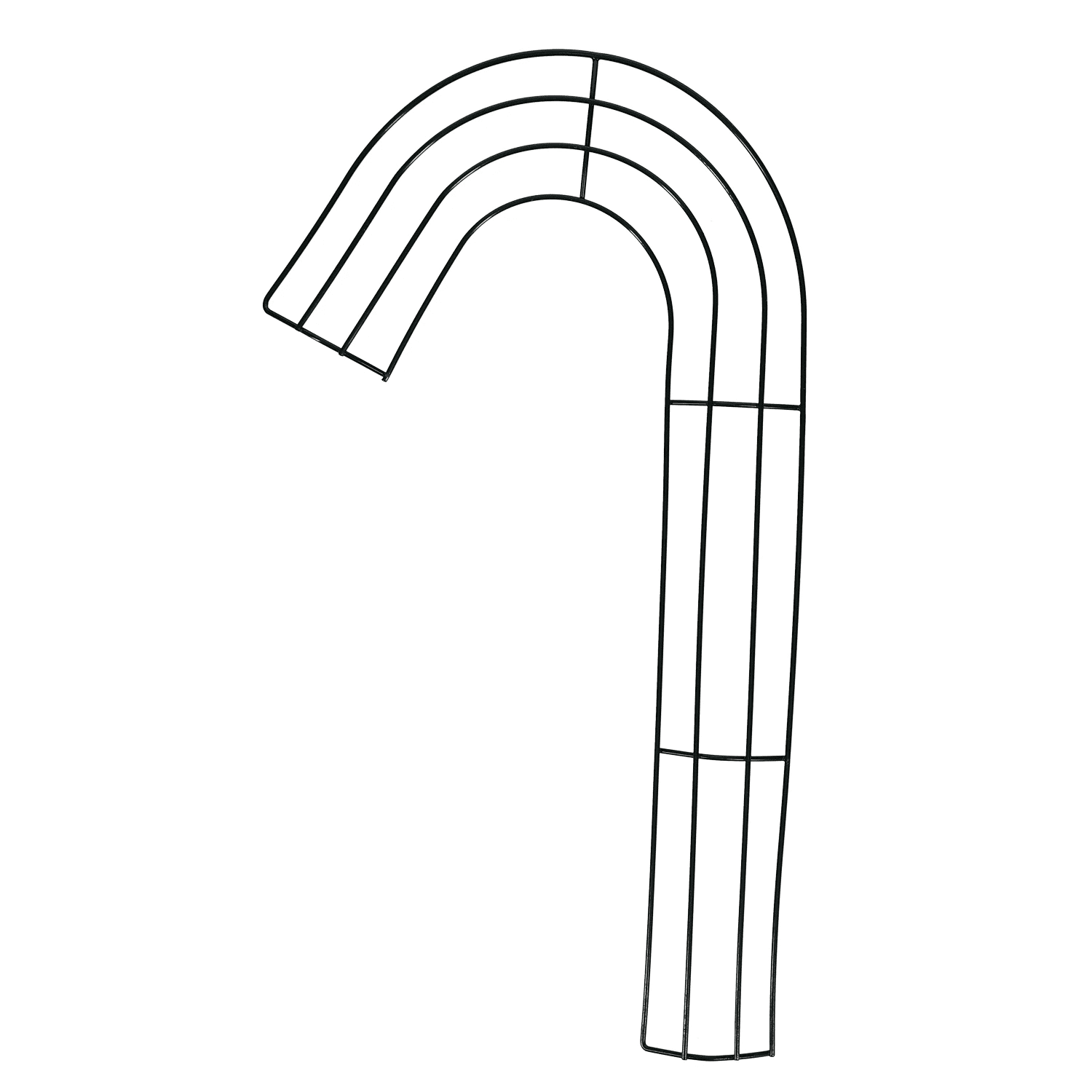 Set of 2 Candy Cane Wire Wreath Frame Set of 2 - Walmart.com