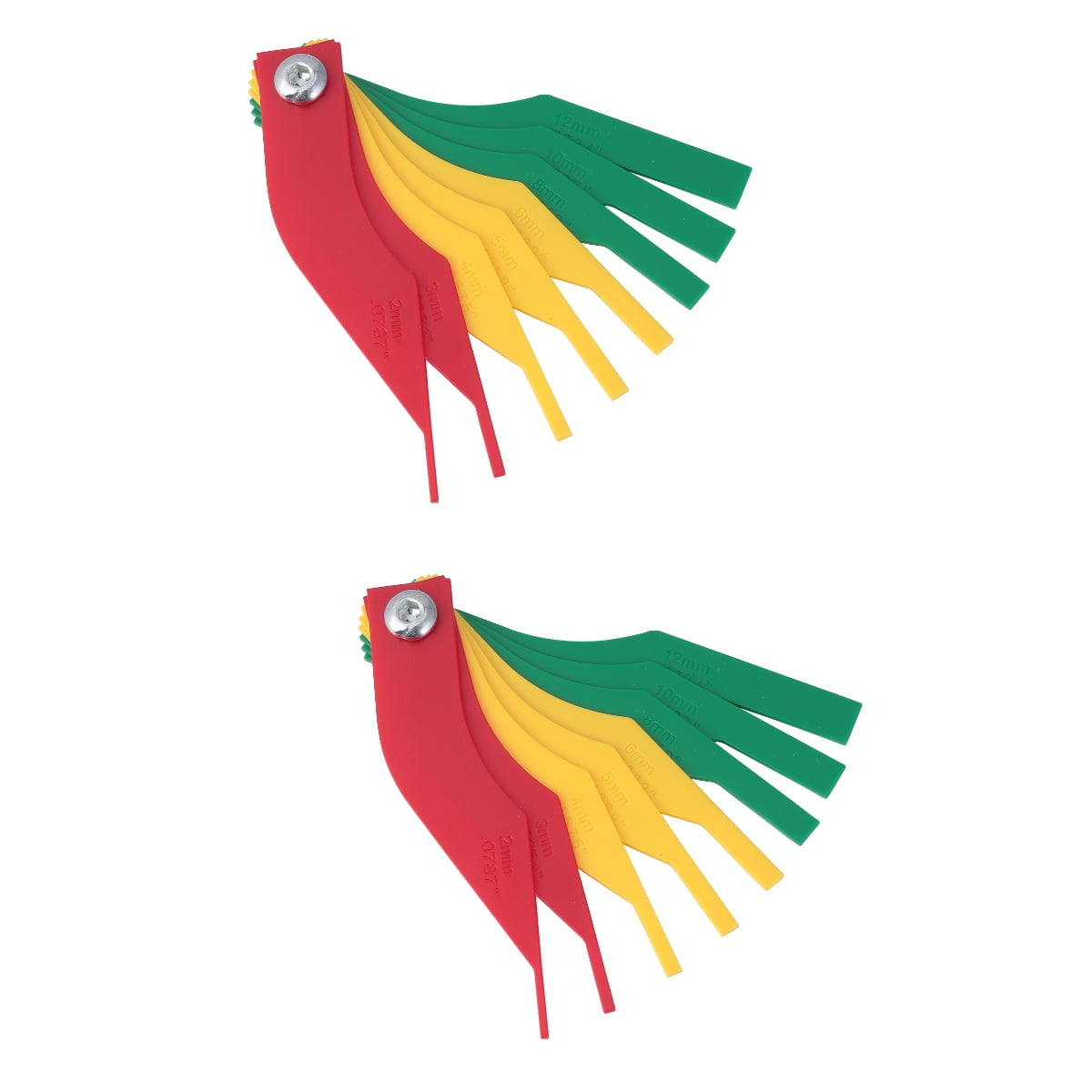 Set of 2 Car Brake Pad Scale Tools Brake Pad Measuring Scale Feeler ...