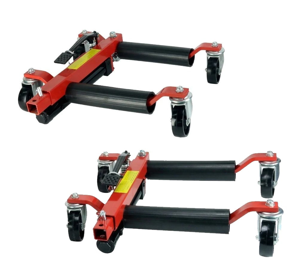 Set of 2 Car Wheel Dolly Hydraulic Jack - 1500 lbs Car Skates, Vehicle ...