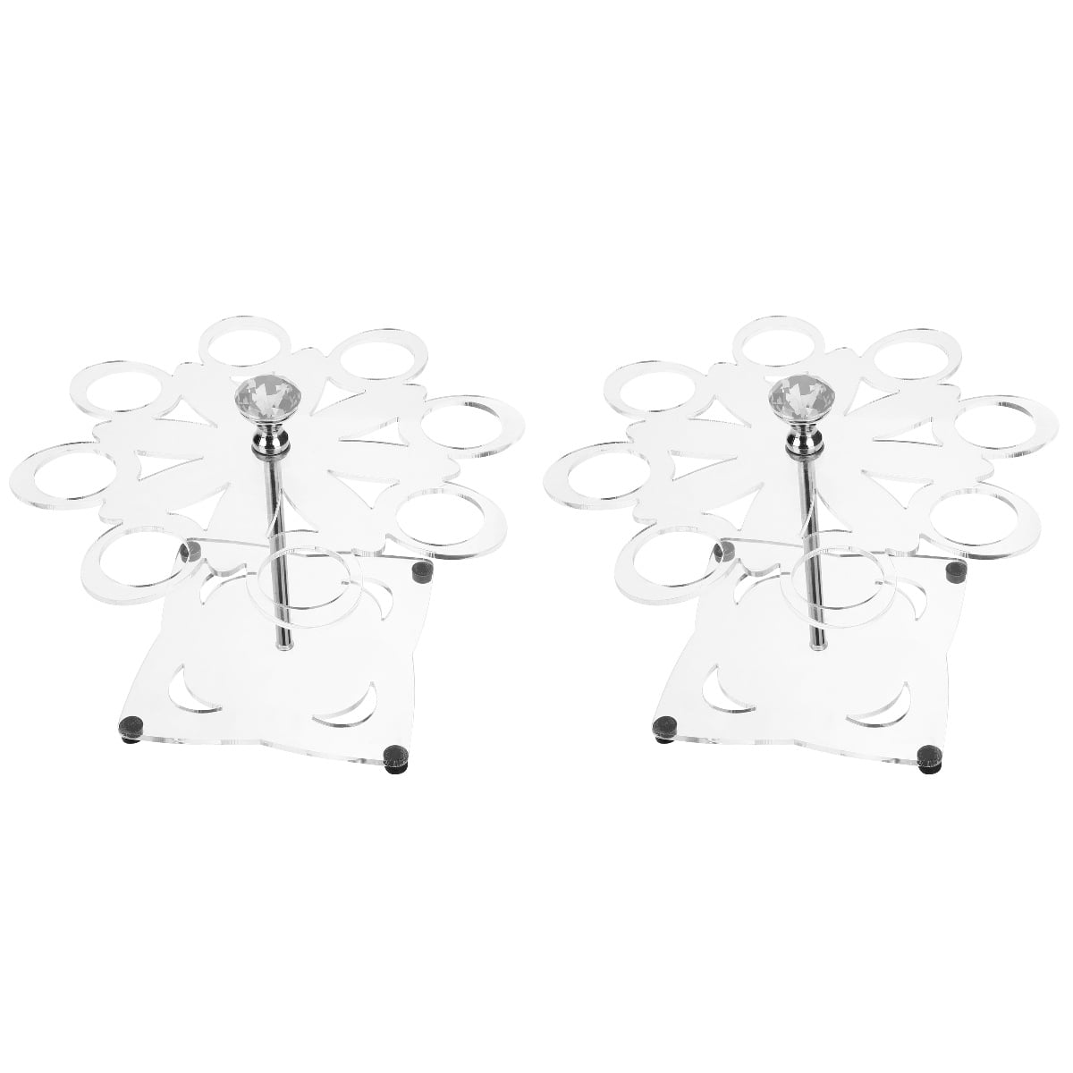 Set of 2 Cart Popcorn Display Stand Ice Cream Cone Rack 20x20cm ...