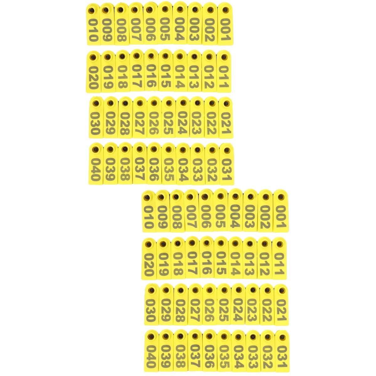 Set of 2 Cattle Ear Tags Dog Name Cow Goat Supplies Yellow - Walmart.com