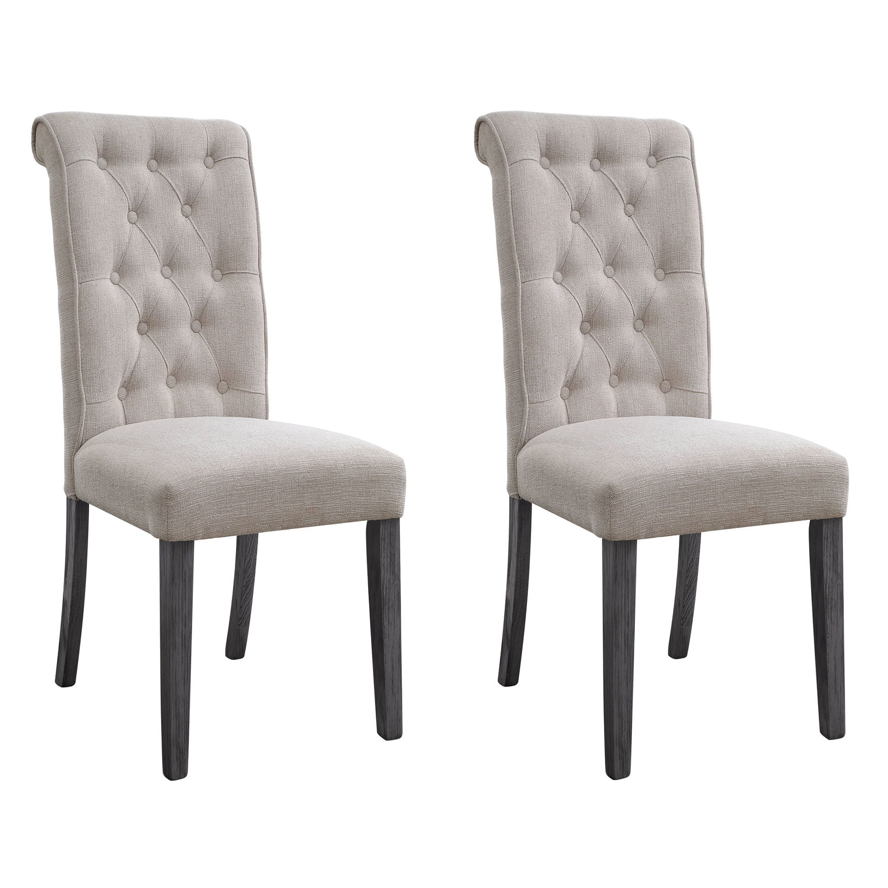 Set of 2 Chairs - Button Tufted Design - Dining Room Setup - Inviting ...