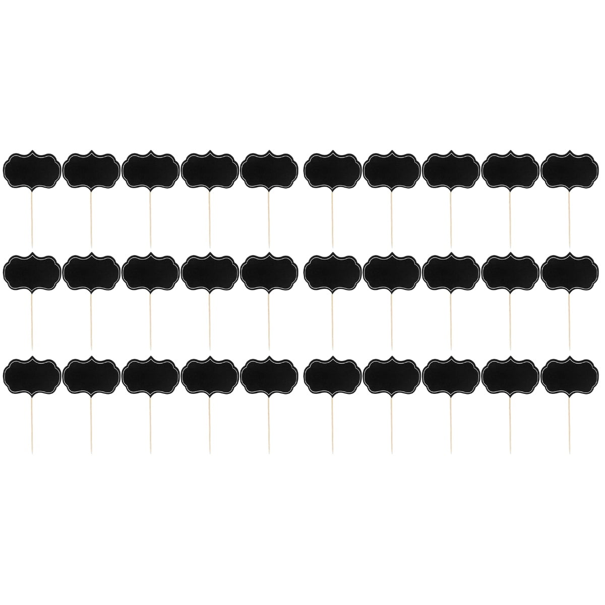 Set of 2 Chalkboard Picks Label Insert Buffet Markers Barbecue ...