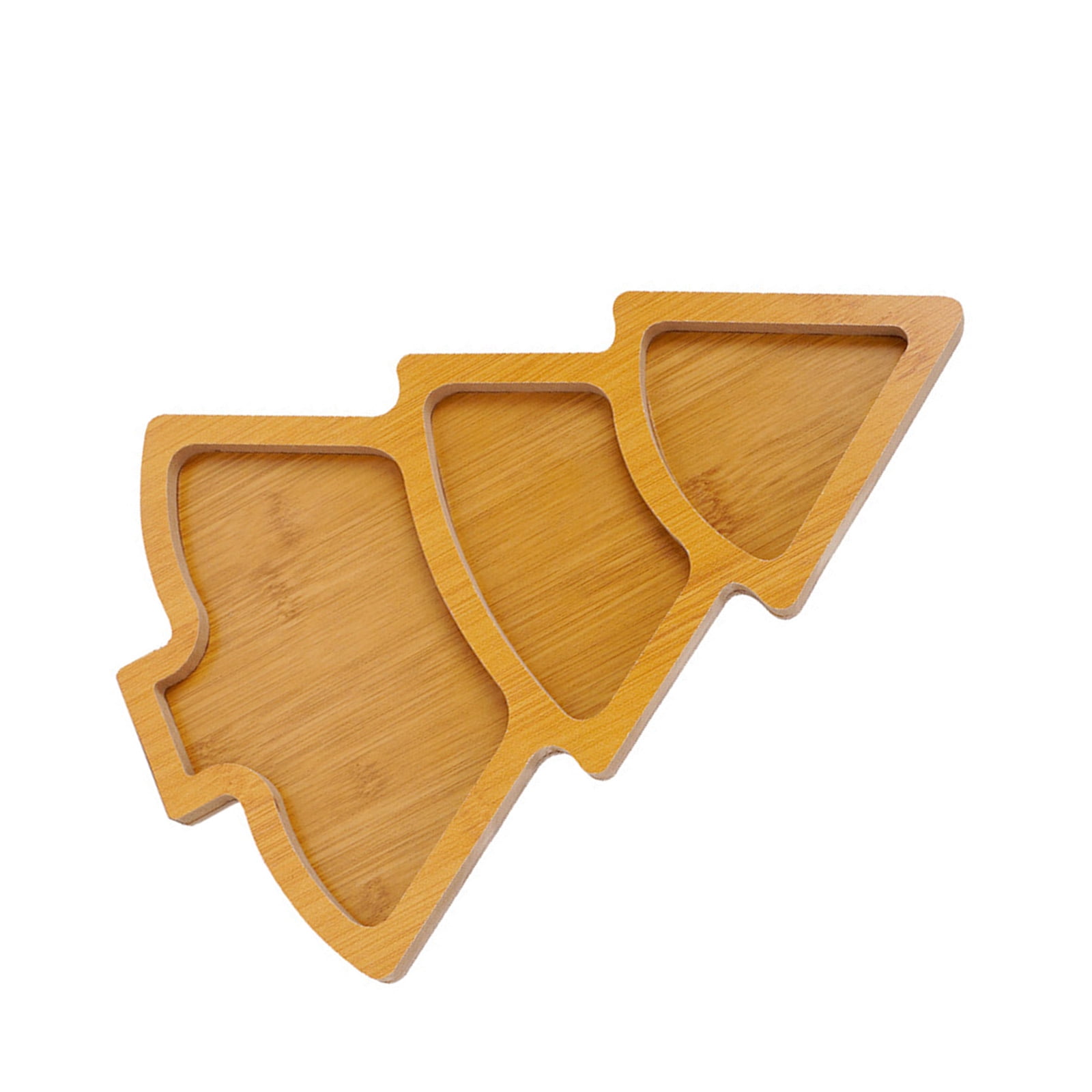 Set of 2 Christmas Tree Wooden Serving Platters Holiday Themed Wooden ...