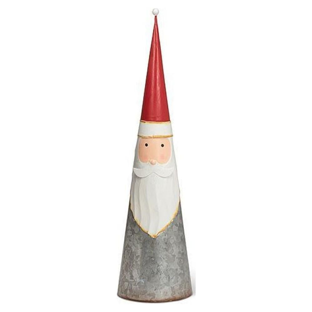Set of 2 Classic Cone Santa Statuette - Walmart.com