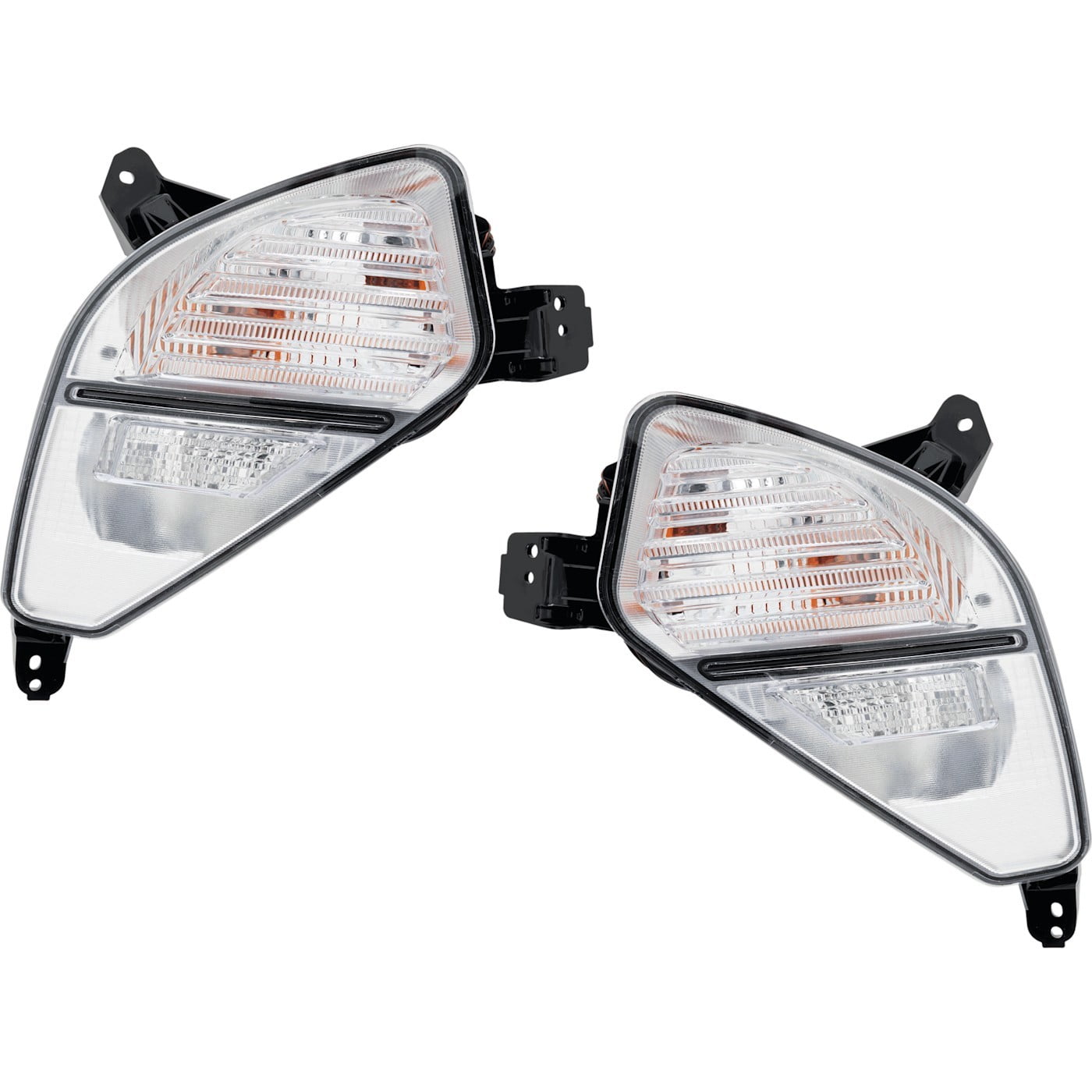 Set of 2 Clear Certified Turn Signal Lights for Left and Right Rear ...