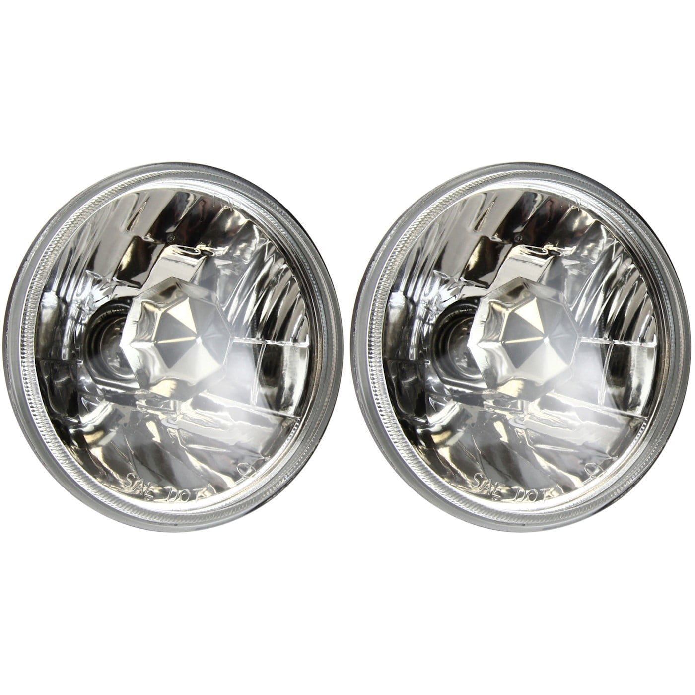 Set of 2 Clear Lens H50 Driving Headlamps - Easy Installation for Quad ...