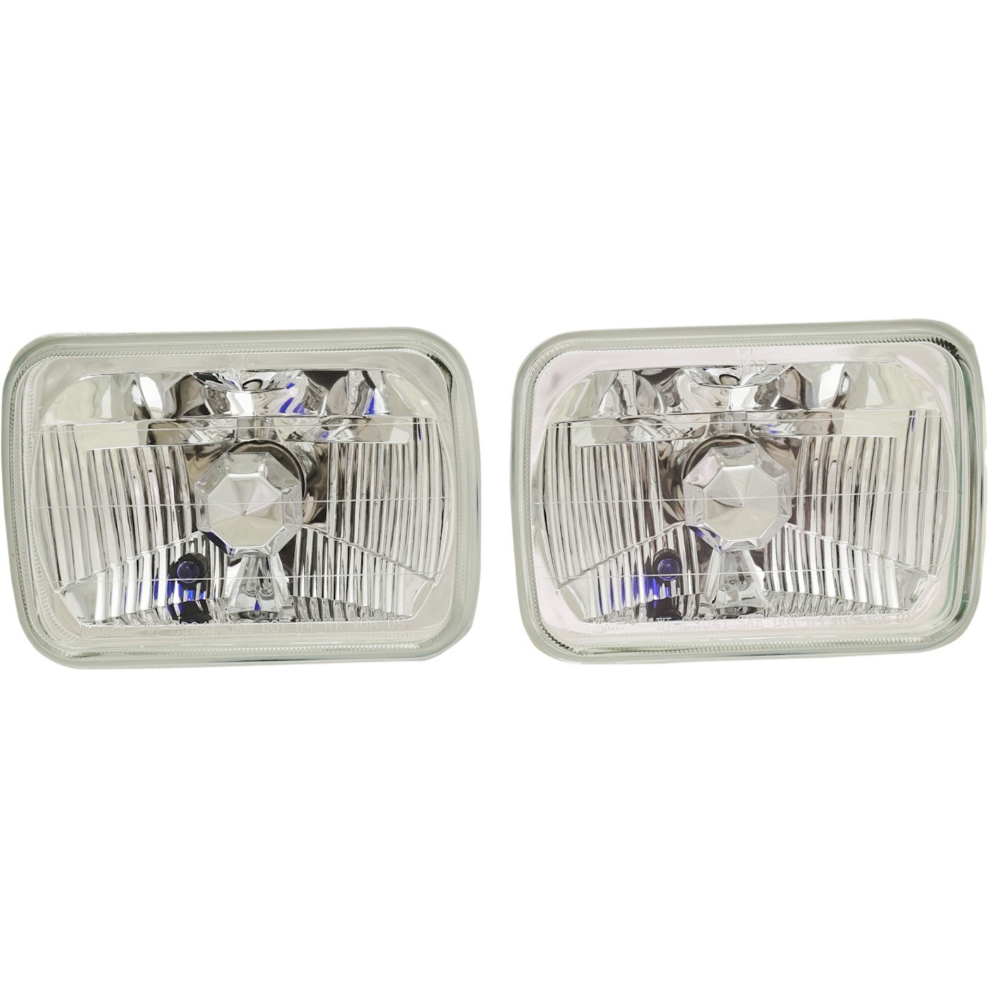 Set of 2 Clear Lens Heads Driving Headlamps for VW Single Heads ...