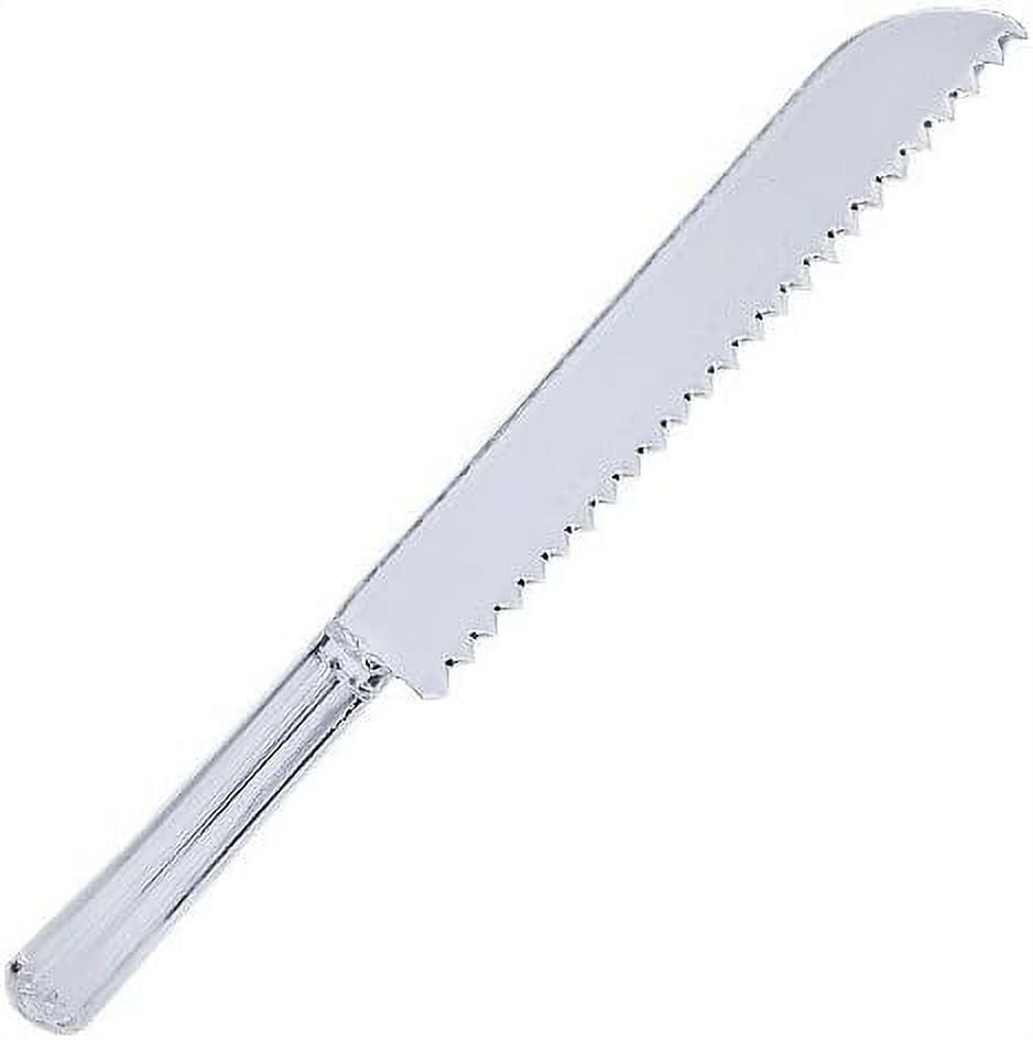 Set of 2 Clear Plastic Serrated Cake Knives - Walmart.com
