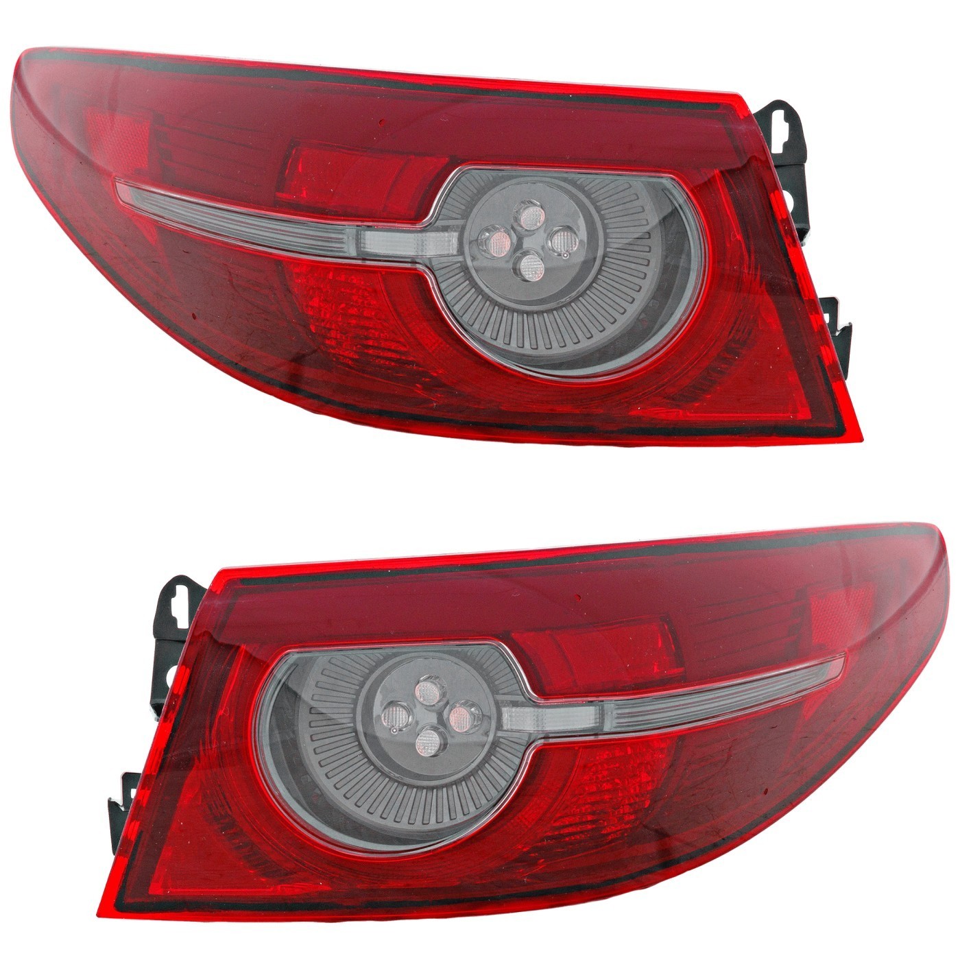 Set of 2 Clear & Red Lens Tail Lights for Driver & Passenger Side ...