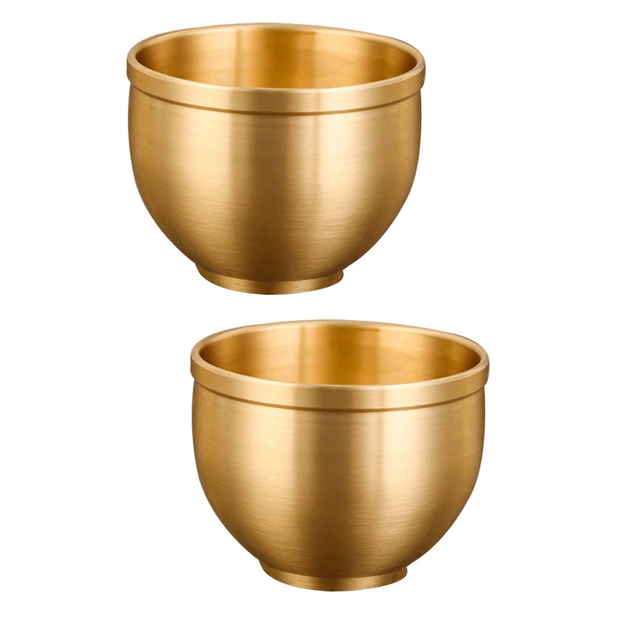 Set Of 2 Cocktail Glass Espresso Cup Coffee Mugs Wine Container Golden Tea Storage Drinking