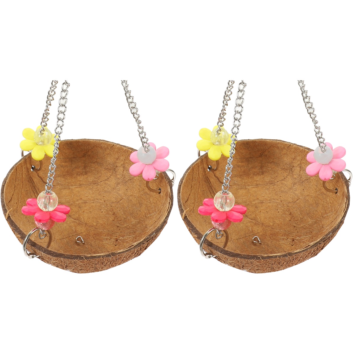 Set of 2 Coconut Shell Bird Nest Home Decor Hammock Breeding Outdoor ...