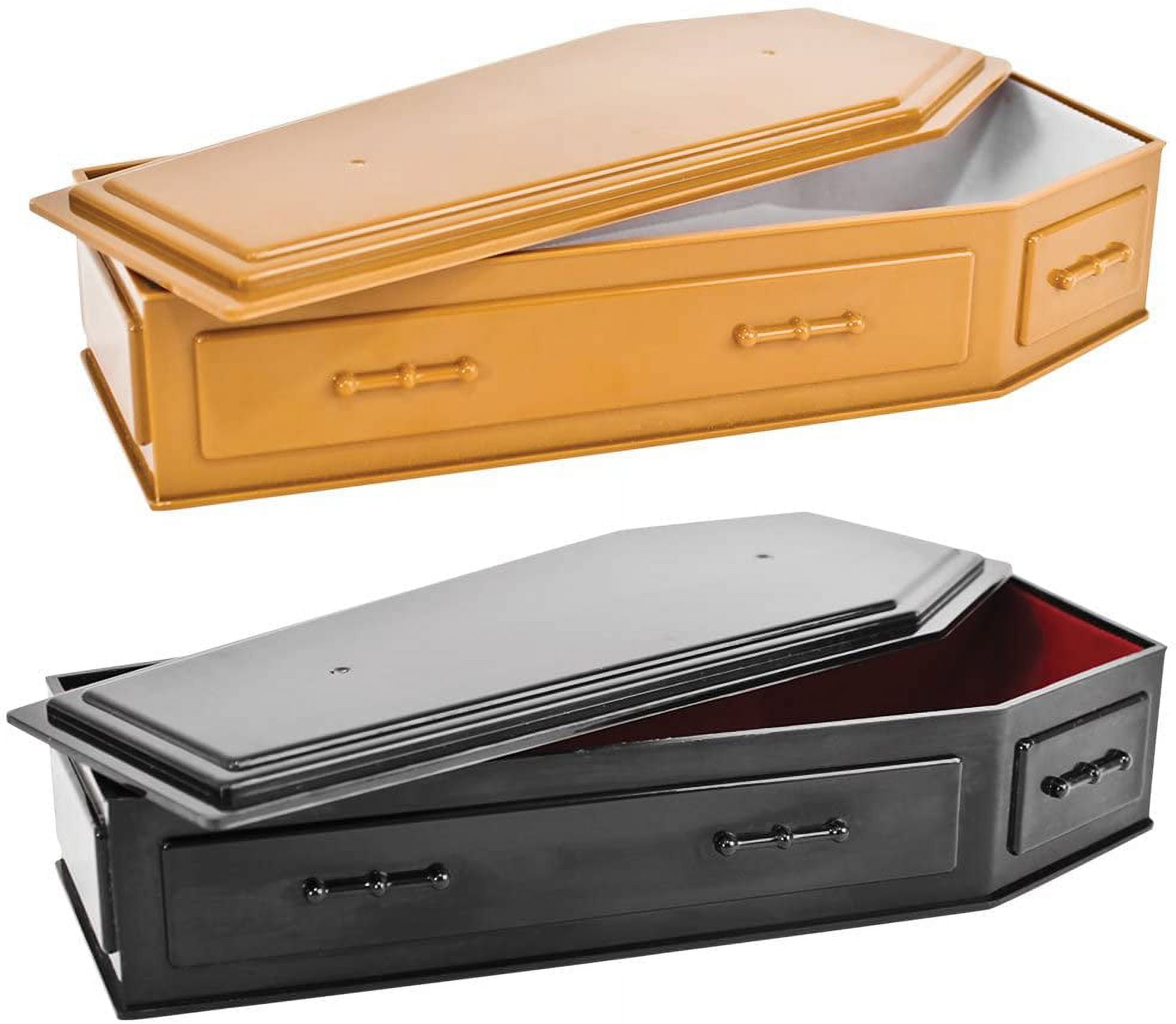Set of 2 Coffins for WWE & AEW Wrestling Action Figures: Black & Brown ...