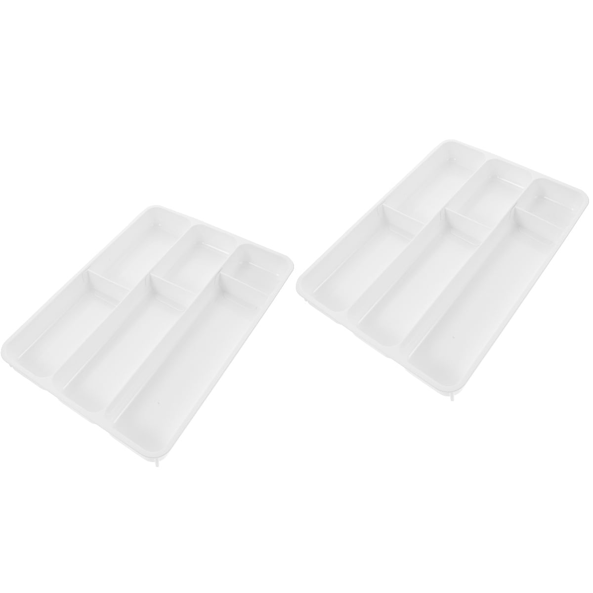 Set of 2 Compartment Cutlery Box Flatware Kitchen Utensils Countertop ...