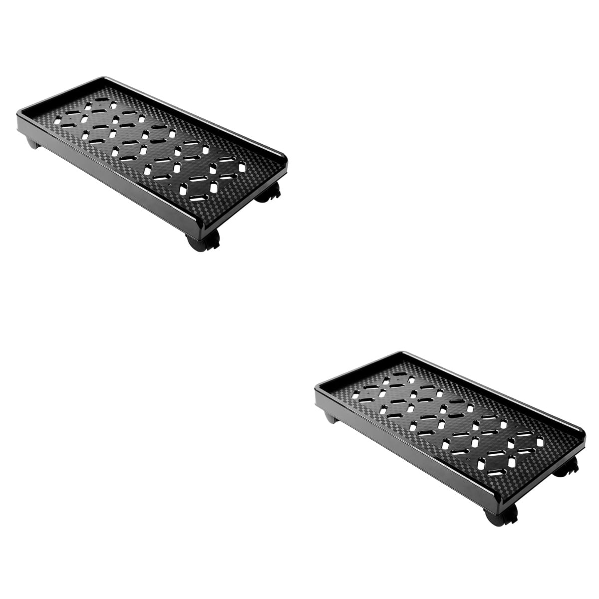 Set of 2 Computer Tower Stand Risers Base Convenient Transportation ...