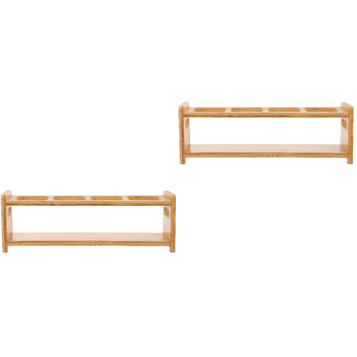 Set of 2 Condiment Bottle Organizer Condiments Rack Sturdy Shelf Syrup ...