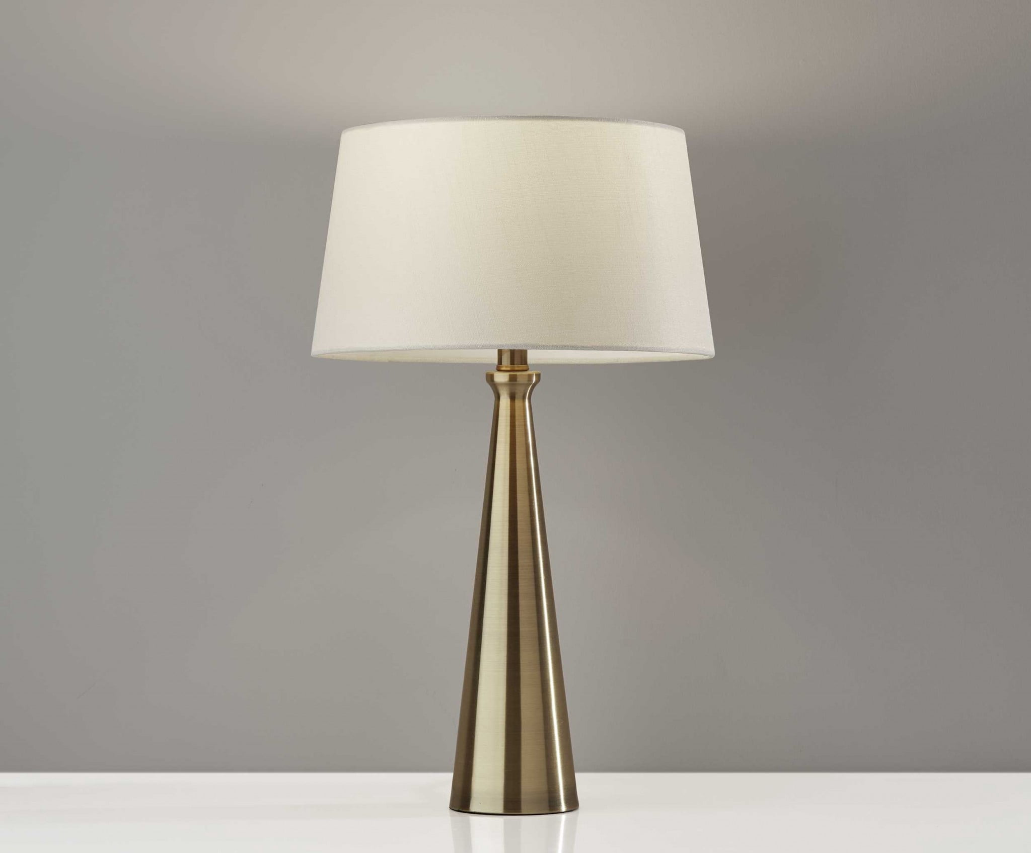 Set of 2 Contemporary Tapered Brass Metal Table Lamps - Walmart.com