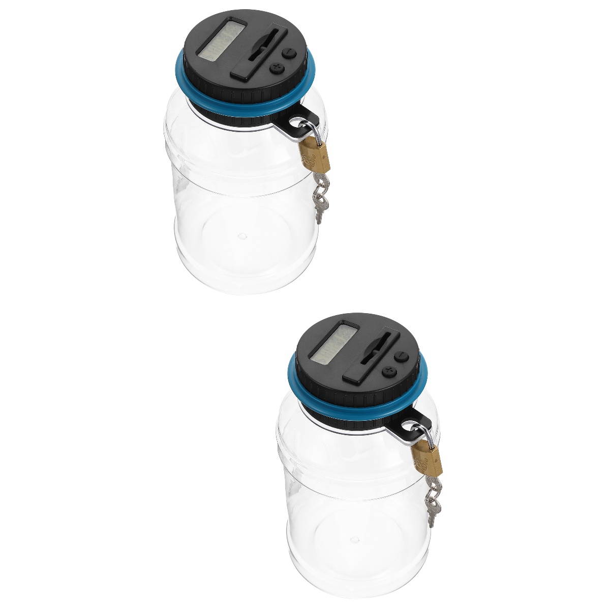 Set of 2 Counting Piggy Bank Kid Electronic Coin Counter for Coins ...