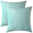 Set of 2 Cozy Velvet Square Decorative Throw Pillow Covers for Couch ...