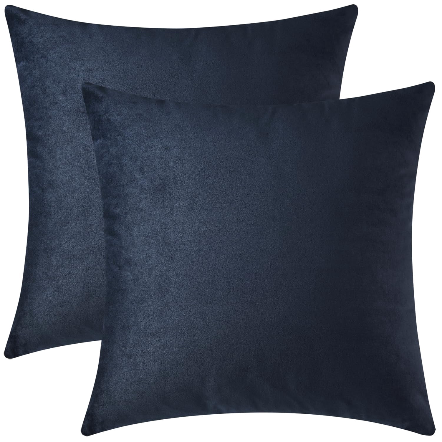 Set of 2 Cozy Velvet Square Decorative Throw Pillow Covers for Couch ...