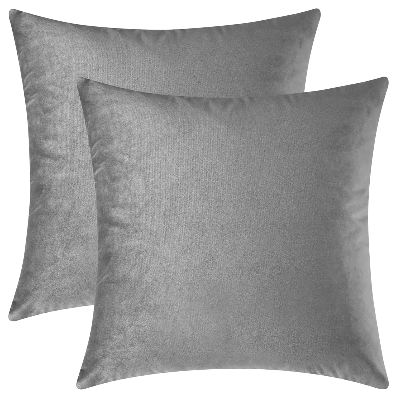 Set of 2 Cozy Velvet Square Decorative Throw Pillow Covers for Couch ...
