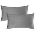 Set of 2 Cozy Velvet Square Decorative Throw Pillow Covers for Couch ...