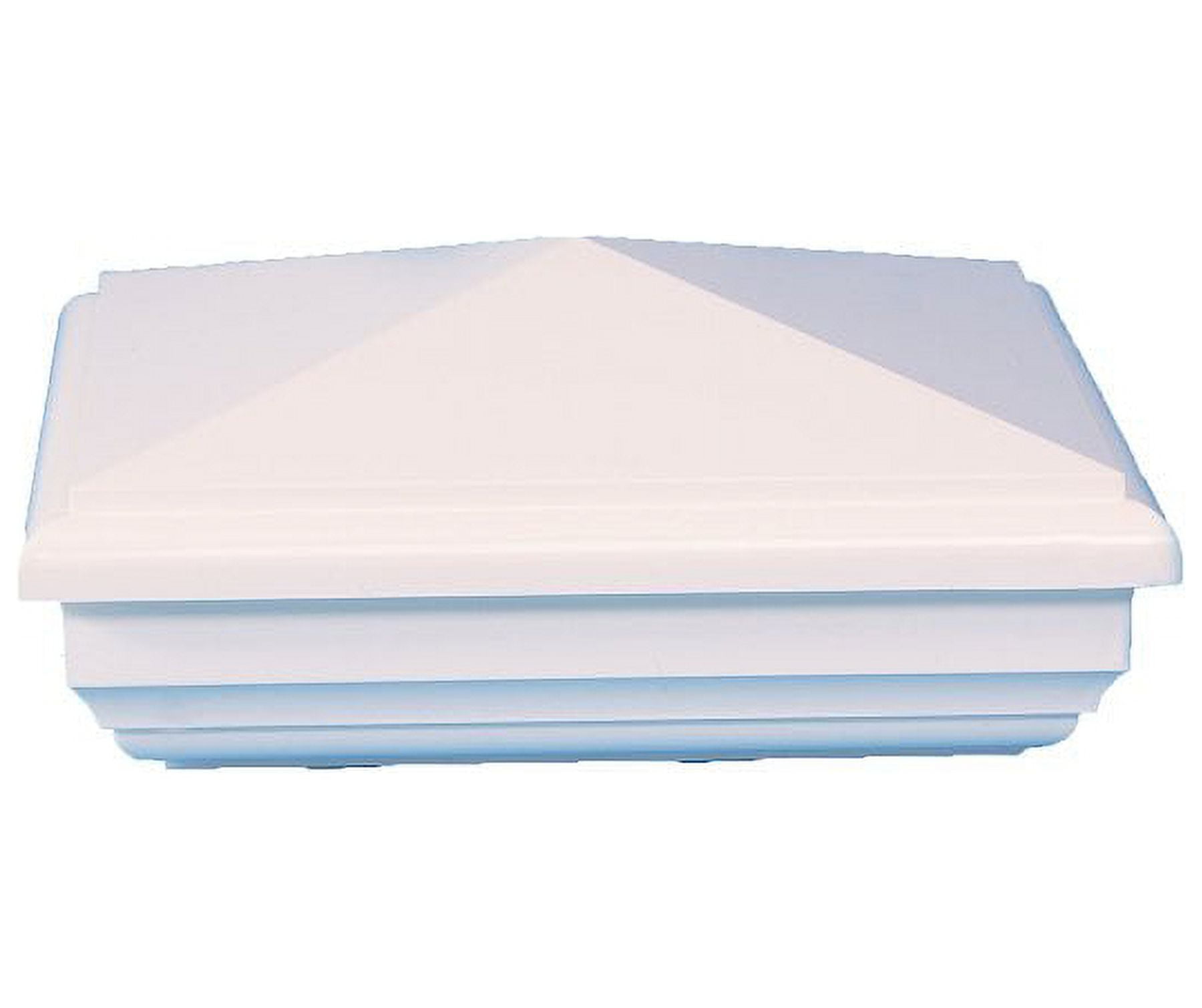 Set of 2 Crisp White New England Post Caps for 5x5 Fence Post - Walmart.com