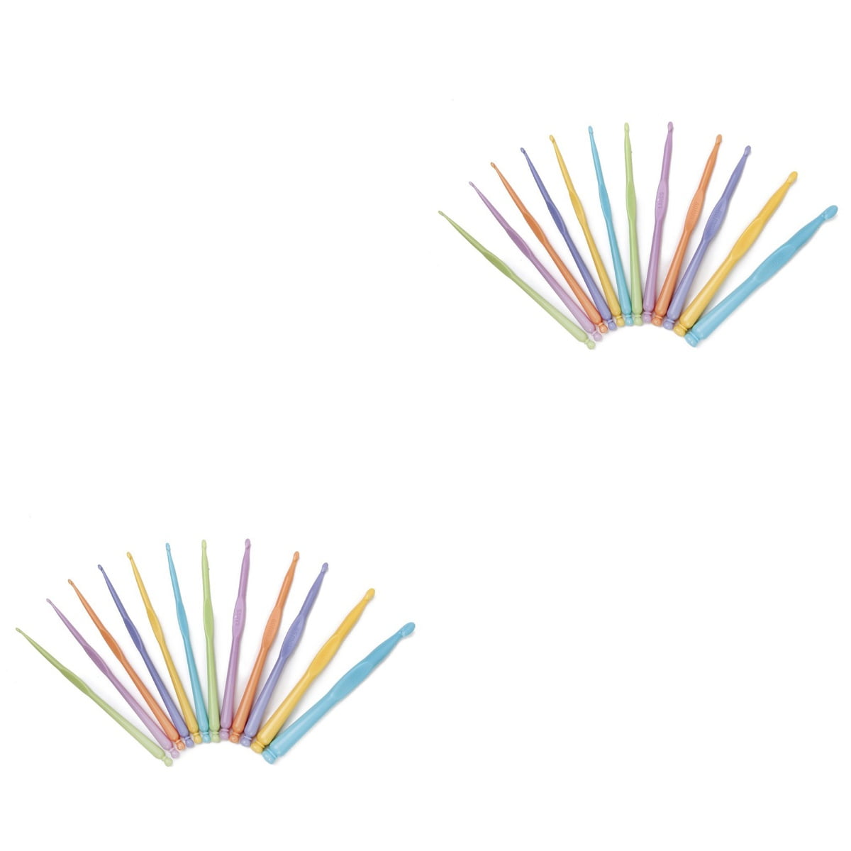 Set of 2 Crochet Hooks Sets for Beginners Plastic Color Skipping Rope ...