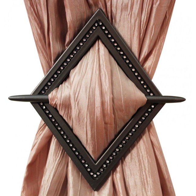 Set of 2 Decorative Curtain Tie Backs, Shining Diamond Design, Window ...