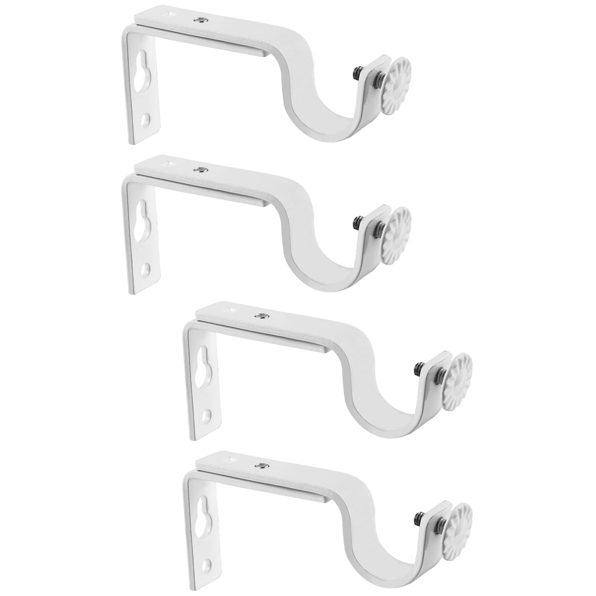 Set of 2 Curtain Rod Metal Coat Hanger Hangers Window Holder Holders ...