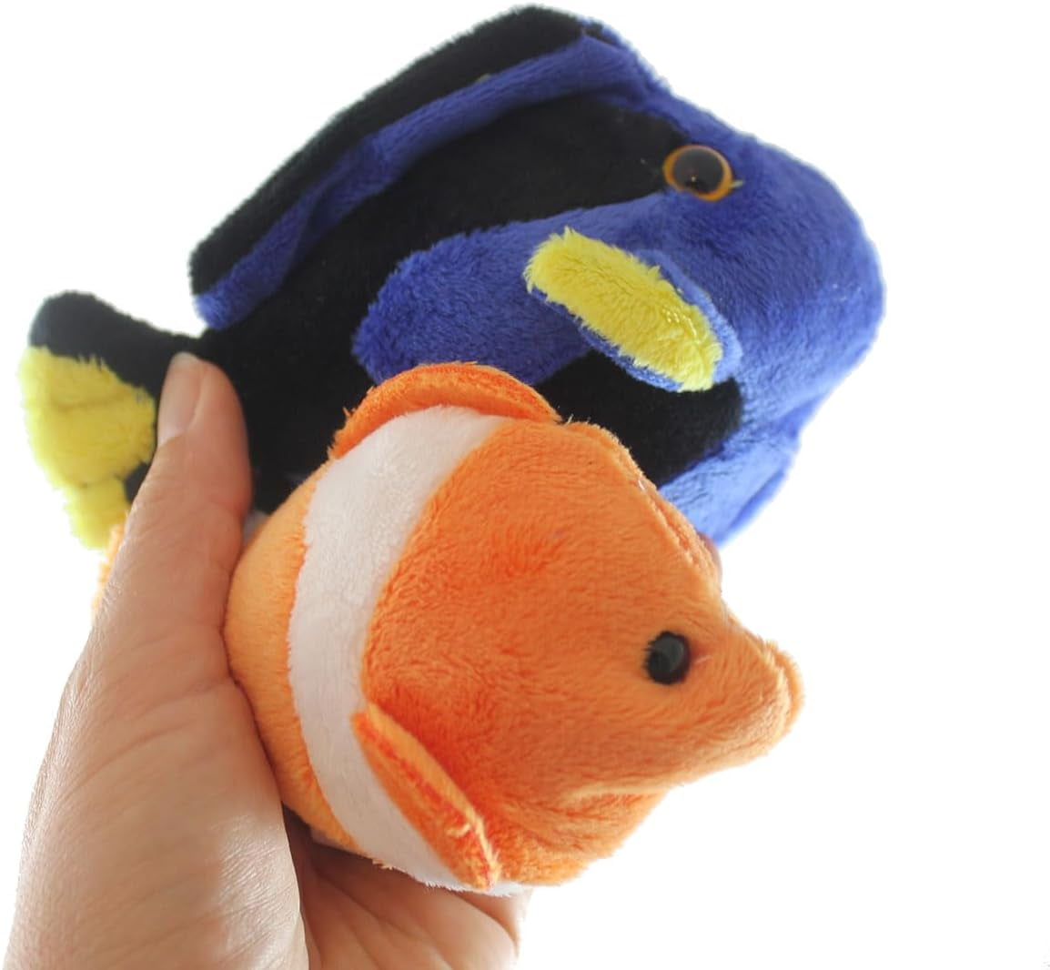 Set of 2 Cute Plush Fish - Blue Tang and Clownfish - Stuffed Animals ...