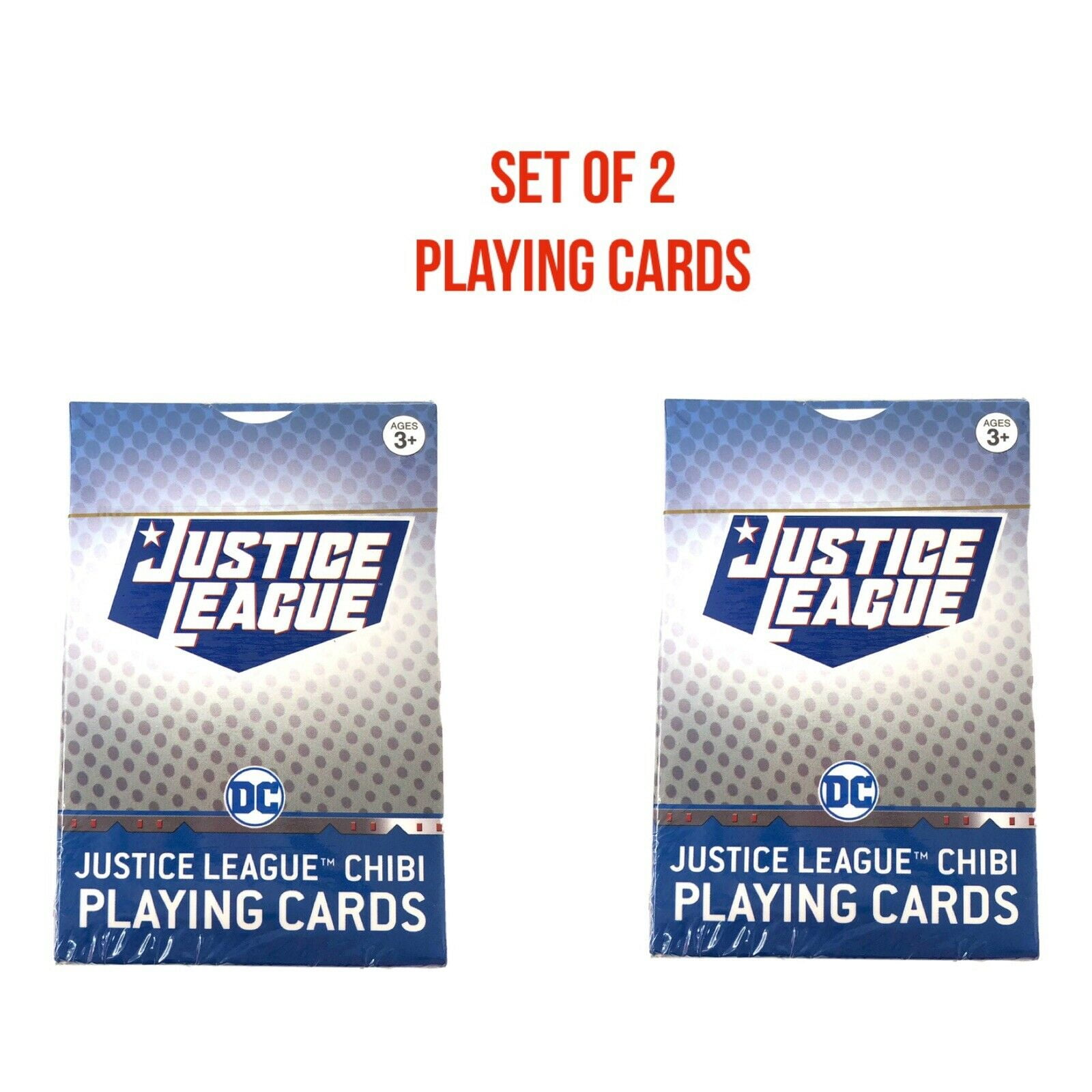 Set of 2 DC Comics Justice League Chibi Playing Cards 54 Playing Cards ...