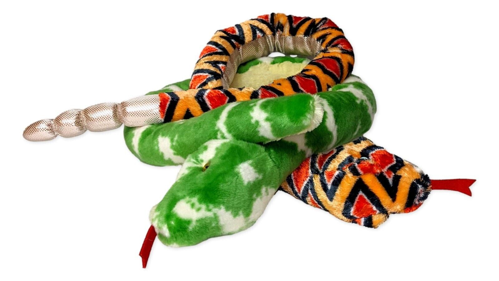 Set of 2 DIAMONDBACK RATTLESNAKE & EMERALD TREE BOA Stuffed Animal ...