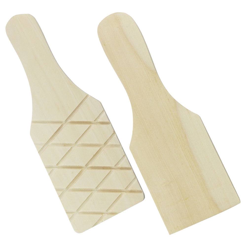 Set of 2 DIY Clay Paddle Tool Polymer Machine Pottery Wooden Clapper ...