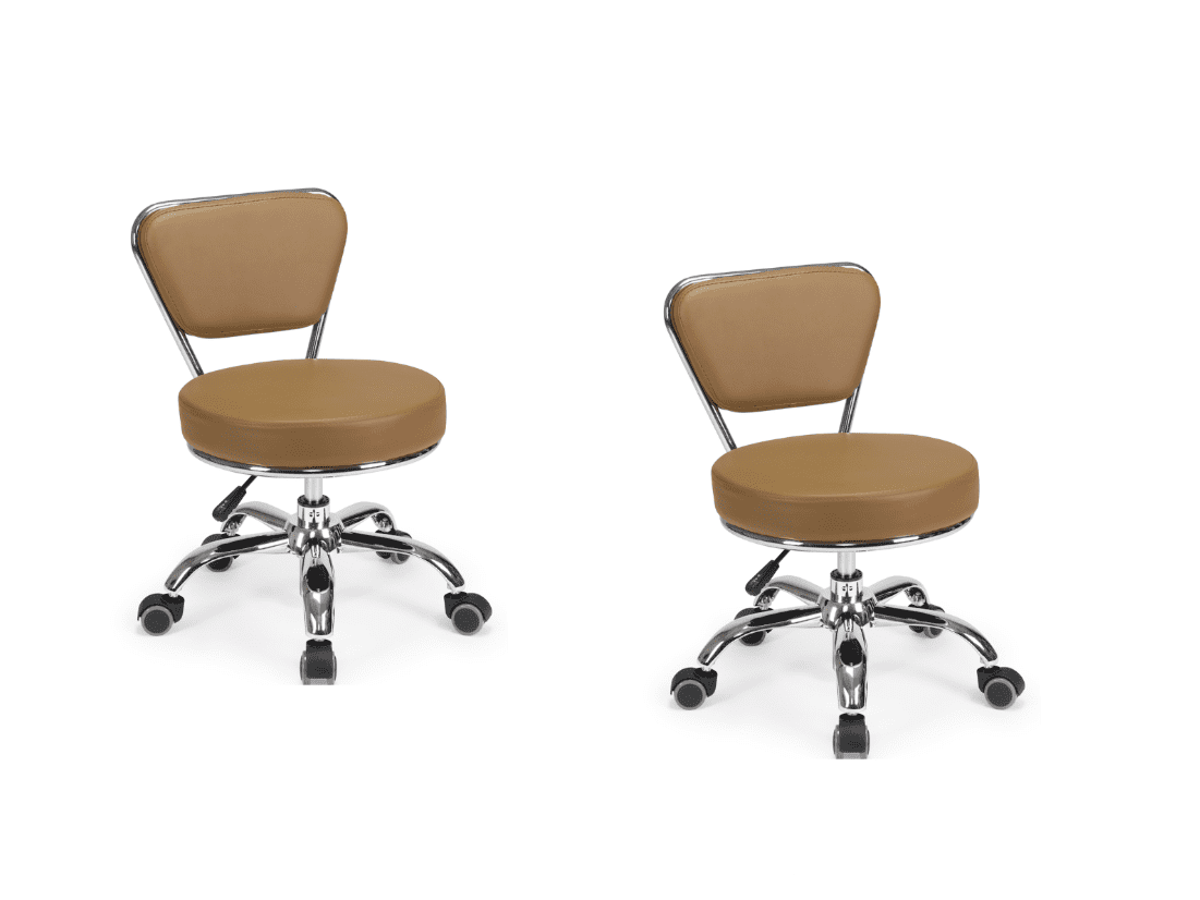 Set of 2 Dayton Pedicure Stool (Cappuccino) Pneumatic, Adjustable ...