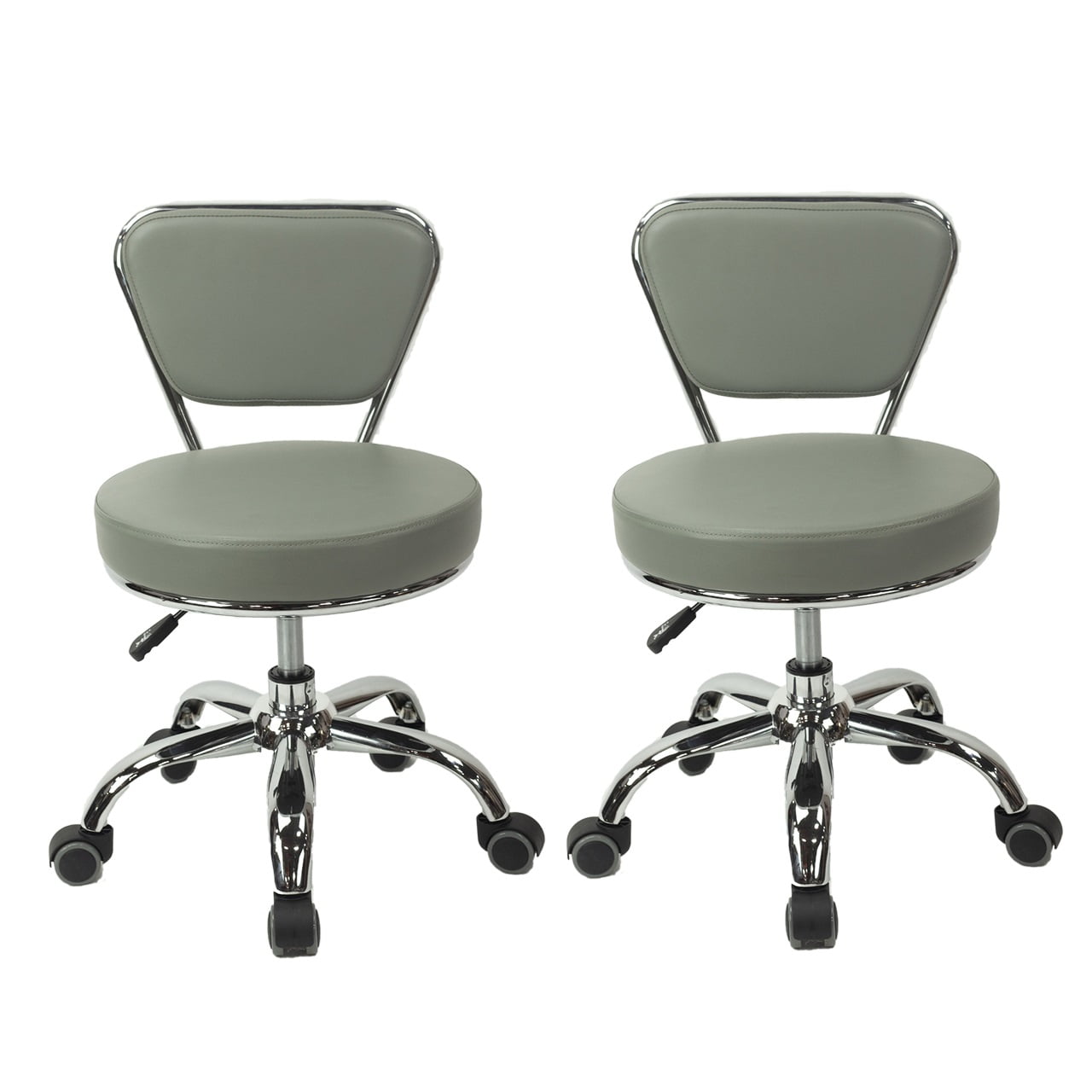 Set of 2 Dayton Pedicure Stool (Grey) Pneumatic, Adjustable Height ...