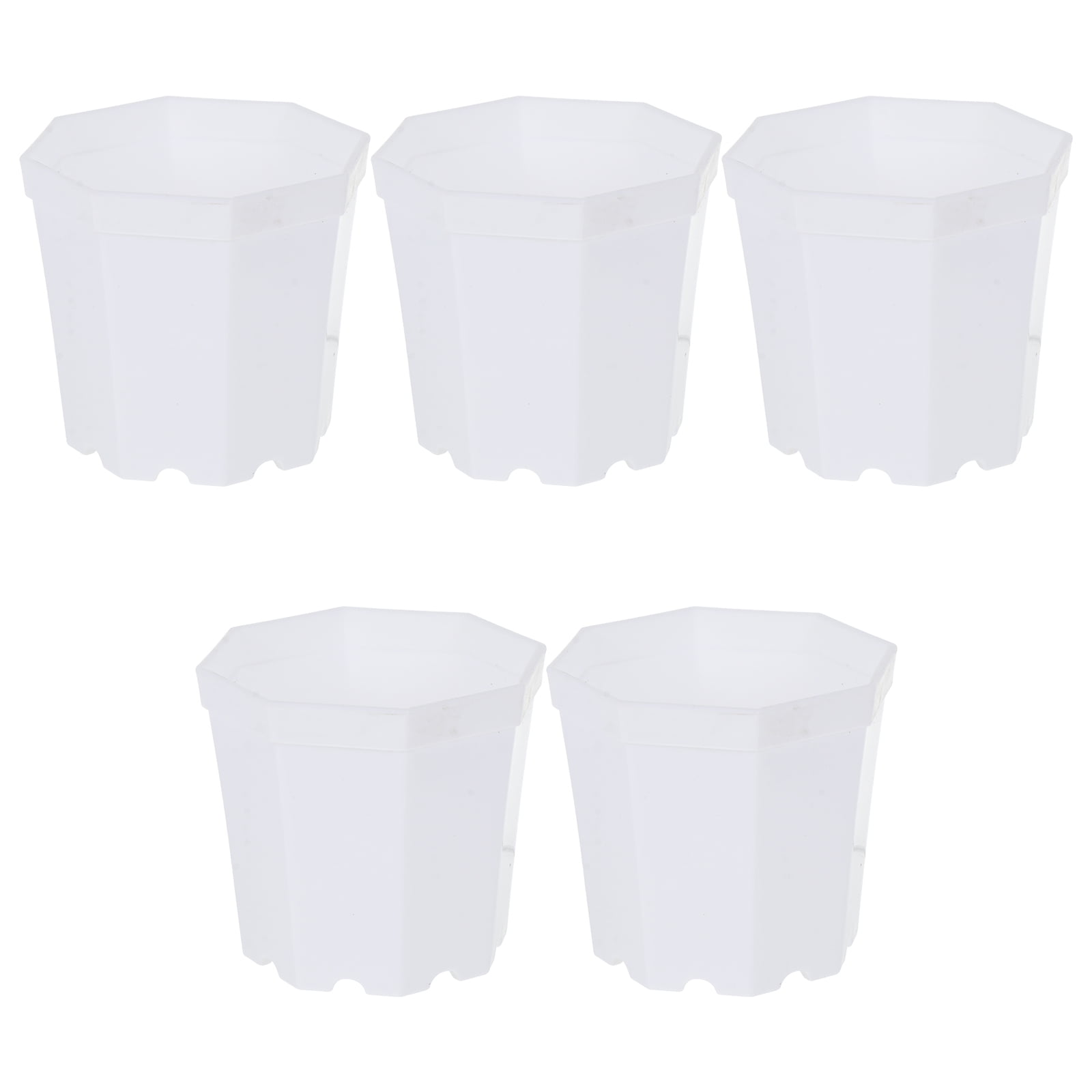 Set of 2 Decoration Plastic Octagonal Flower Pot Simple Style Fresh ...